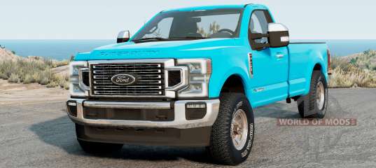 Ford Super Duty 2021 Process Cyan para BeamNG Drive